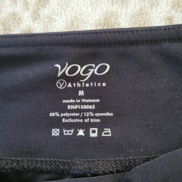 VOGO Athletica | Shorts | Vogo Black Biker Shorts Short 5 Inseam 9 Rise White Seamed Leg Detail ...